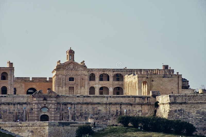 Old Buildings in the Area of Valletta - Malta Stock Photo - Image of ...