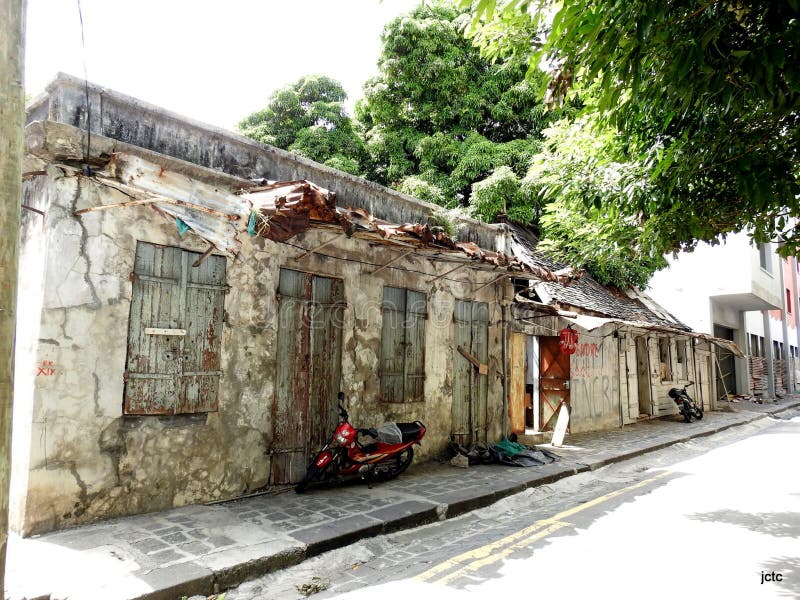 Old Buildings in the Capital of Mauritius, Port Louis. Editorial ...