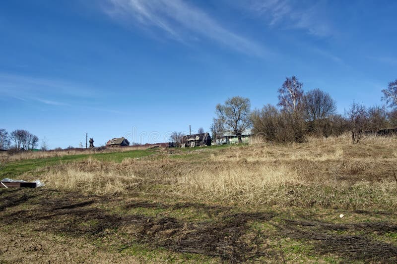 Old Buildings in the Countryside in Spring Stock Photo - Image of ...