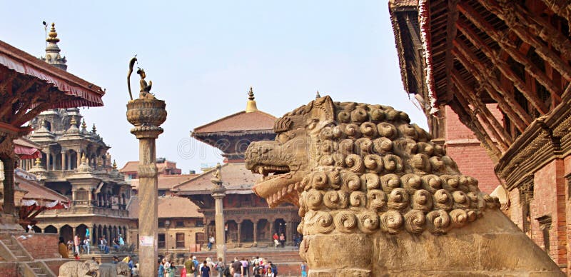 Buildings in durbar square stock image. Image of architecture - 183049543