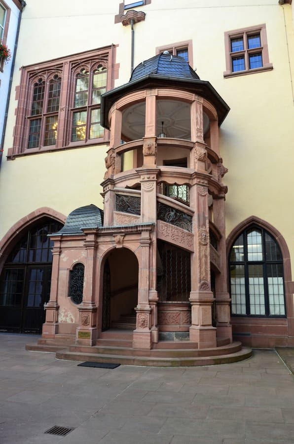 Old Buildings in the Financial District of Frankfurt. Editorial Stock ...