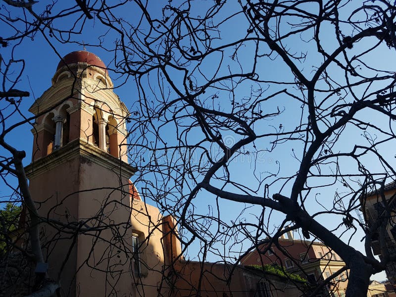 Old Buildings on the Island of Corfu Stock Image - Image of kerkira ...