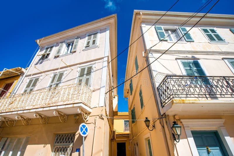 Old Buildings in Levkas City Stock Image - Image of europe, colorful ...