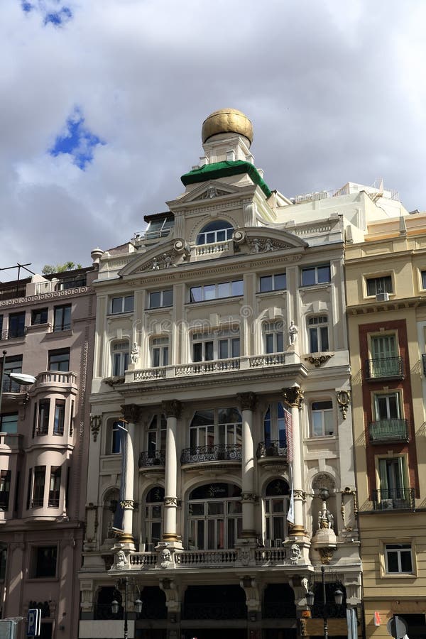 The Old Buildings in Madrid, Spain Stock Image - Image of horizontal ...