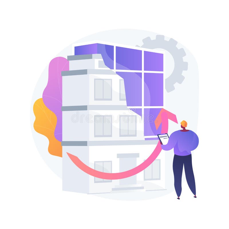 Modernization, Architecture Design Modern Poster Stock Illustration ...