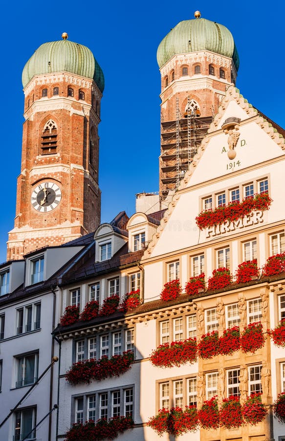 Old buildings of Munich editorial stock photo. Image of scenery - 232569918