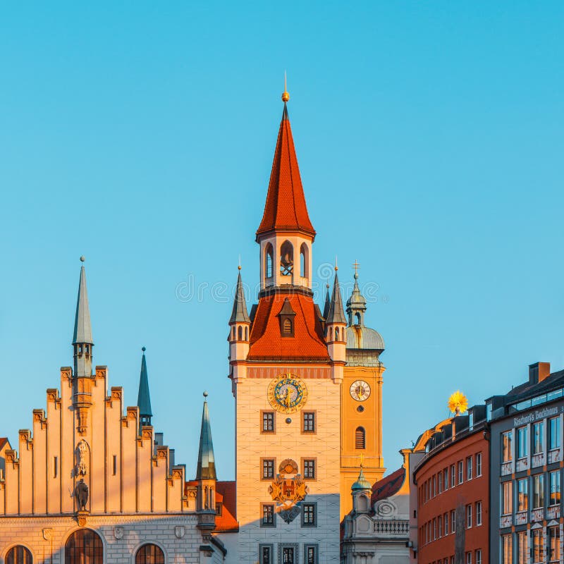 Old buildings of Munich editorial photography. Image of buildings ...