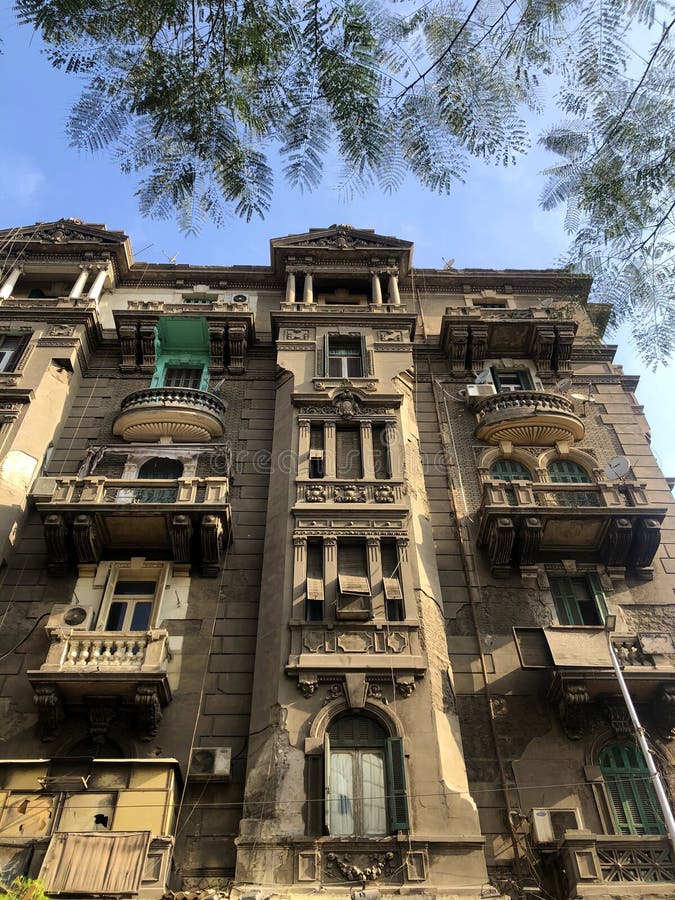 Old Buildings in the Streets of Downtown Cairo in Egypt Stock Image ...