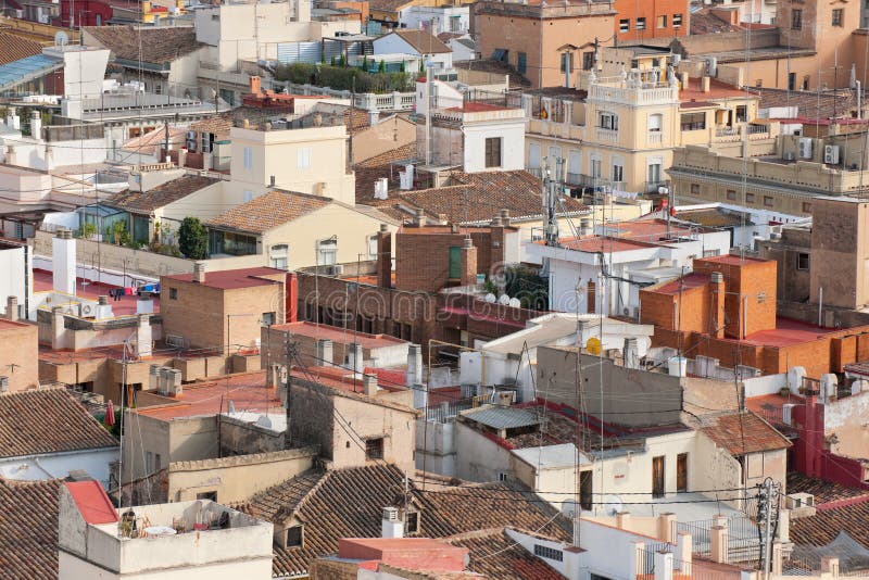 Old buildings in Valencia stock photo. Image of europe - 37530514