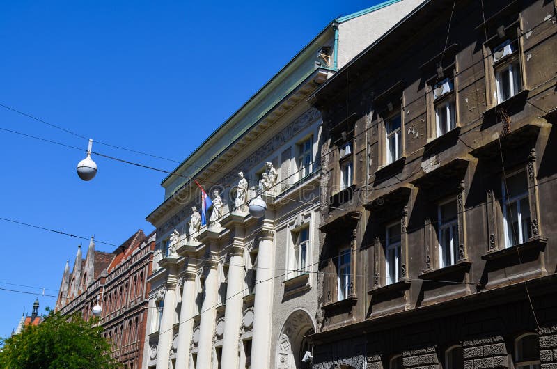 Old Buildings in Zagreb, Croatia. Stock Photo - Image of europe ...