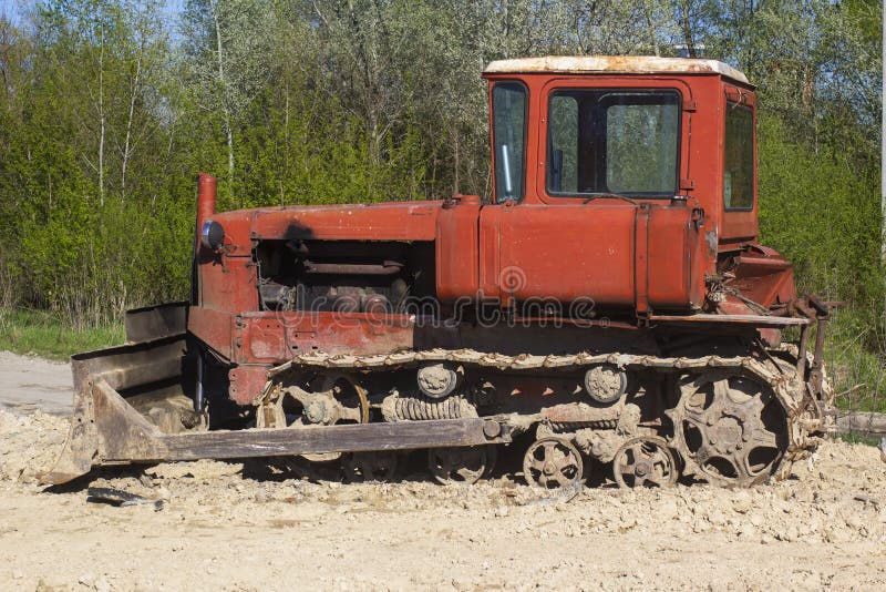 New Bulldozer side view stock image. Image of white, implement - 2238113