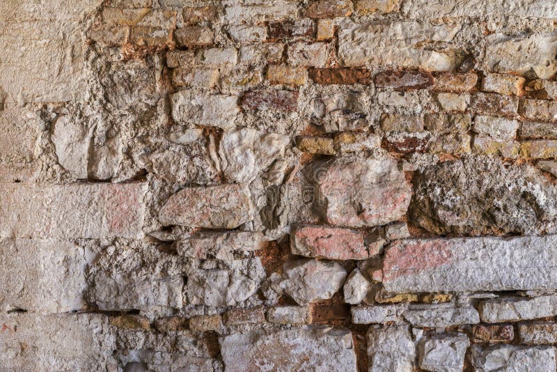 Old Bumpy Texture of the Destroyed Stone Brick Wall Stock Photo - Image ...