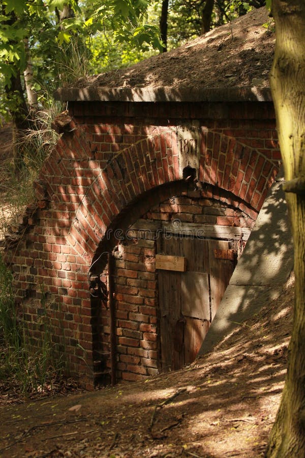 Old bunker in Gdansk stock photo. Image of darkness - 264995548