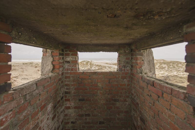 Old bunker stock image. Image of masonry, brick, friesland - 53343077