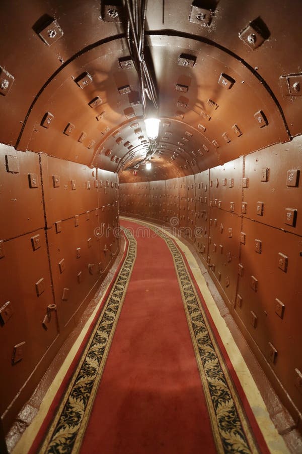 Old bunker s corridor stock image. Image of military - 66429875