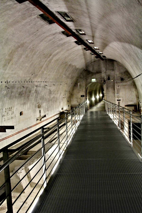 Old bunker s corridor stock image. Image of military - 66429875