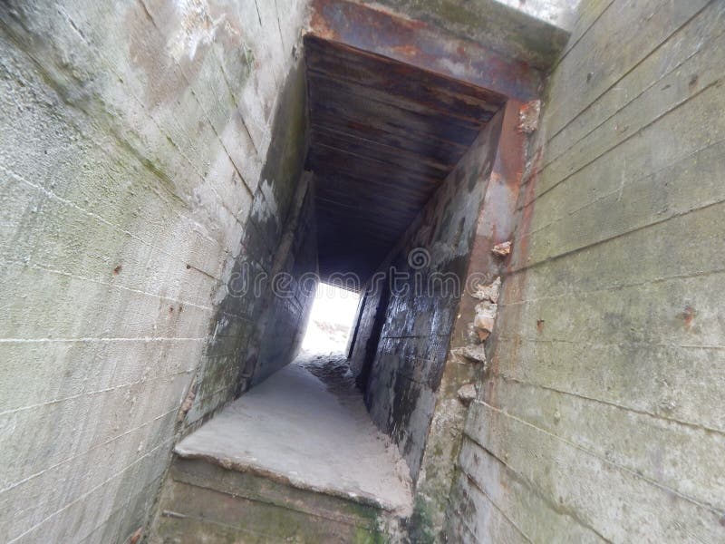 Old Bunkers on the Danish West Coast Stock Photo - Image of road ...