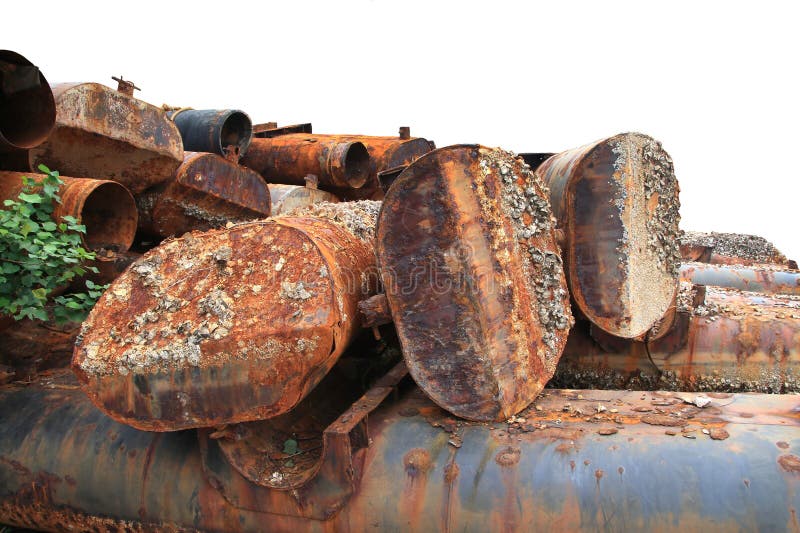 Old Buoys are Rusted and Decayed Stock Photo - Image of metal, float ...