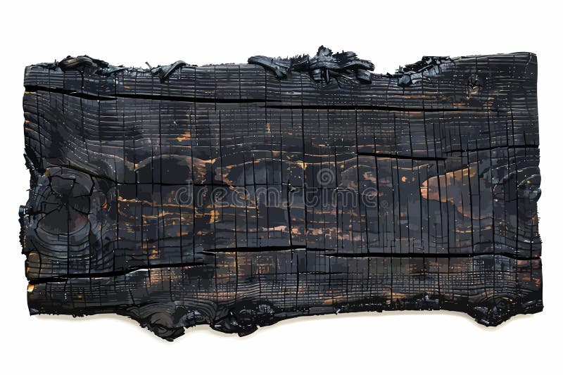 Old Burned Solid Wooden Board Stock Image Isolated Vector Style Stock ...