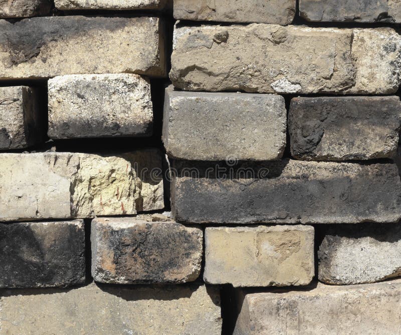 Old Burnt Clay Bricks, Full Screen Image Stock Image - Image of wall ...
