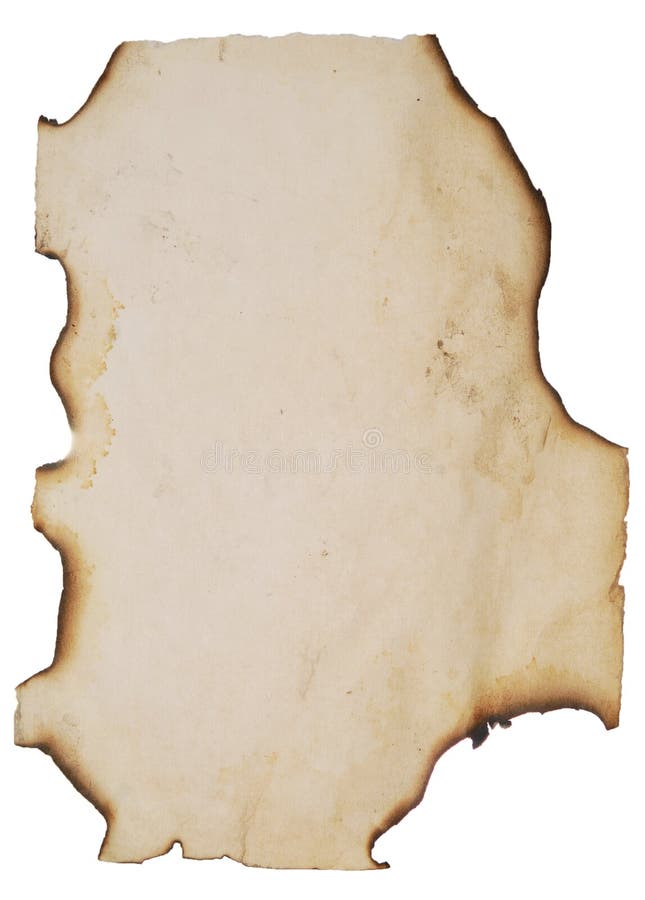 Old burnt paper stock image. Image of retro, ancient, process - 7693671