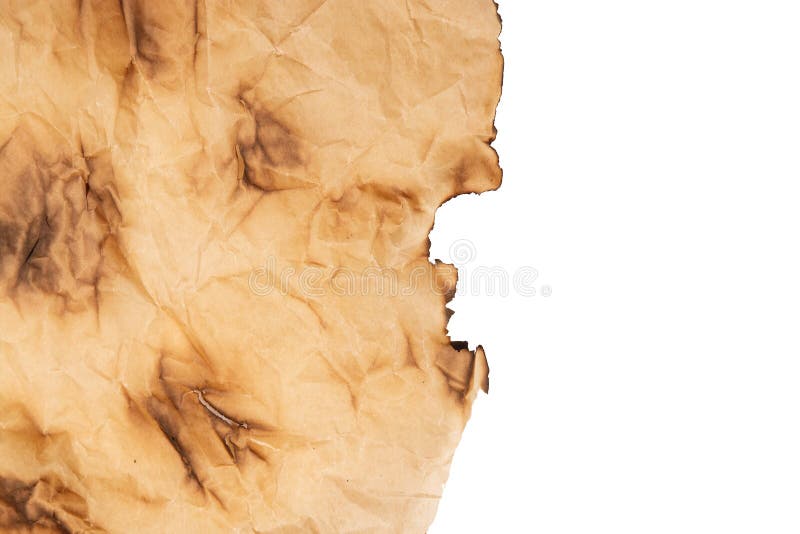Old burnt paper stock image. Image of parchment, empty - 58027405