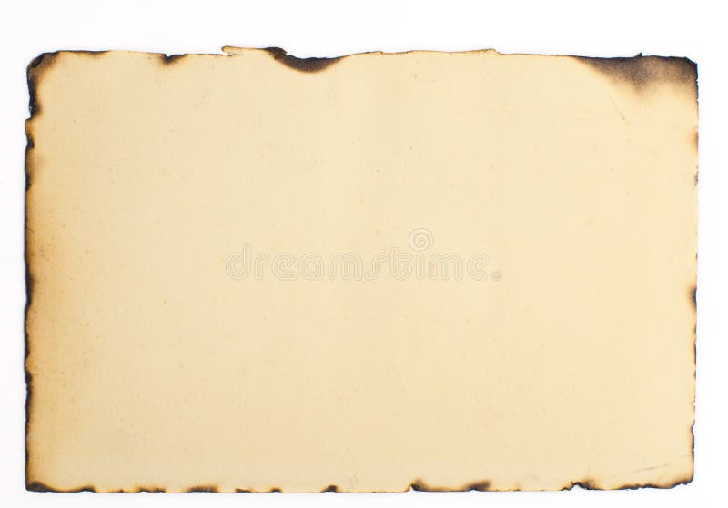 Old burnt paper stock photo. Image of burning, paper - 63795100