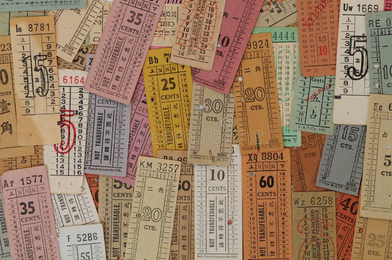 Old Bus Tickets stock photo. Image of background, distance - 20401232