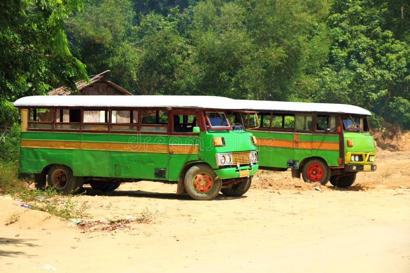 Old Buses stock photo. Image of destination, park, tire - 18082046