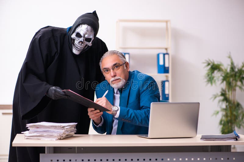 Old Businessman Employee Getting Deal with the Devil Stock Photo ... Old Businessman Employee Getting Deal with the Devil Stock Photo ...