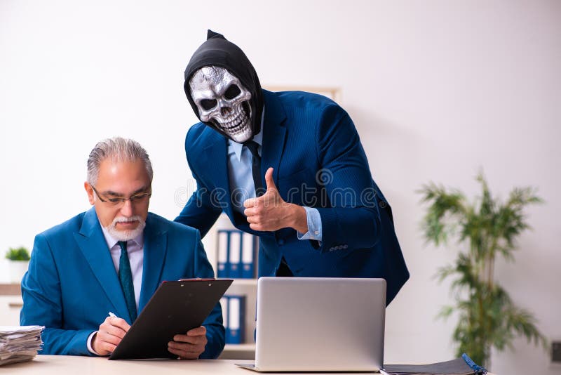 Old Businessman Employee Getting Deal with the Devil Stock Image ... Old Businessman Employee Getting Deal with the Devil Stock Image ...
