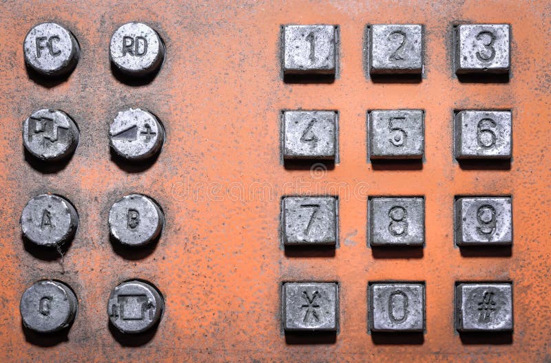 Old Button Number Public Telephone Stock Image - Image of street ...