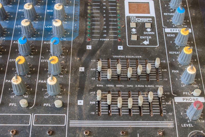 Old Buttons Equipment Audio Stock Image - Image of button, instrument ...