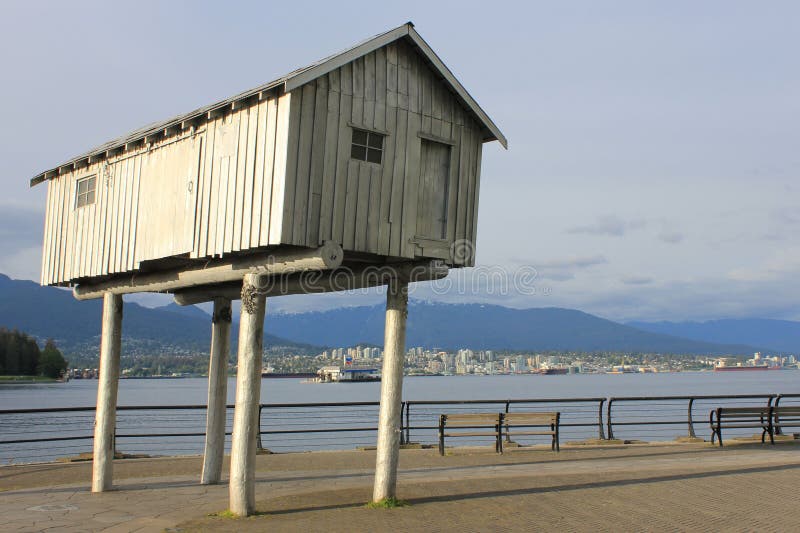 Old Cabin in Downtown Vancouver, British Columbia, Canada Editorial ...