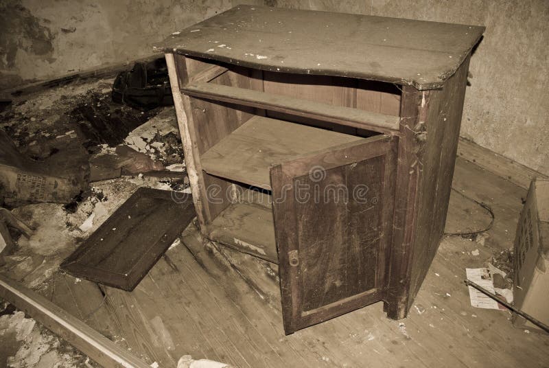 Old cabinet stock image. Image of ruin, spooky, cabinet - 332110791