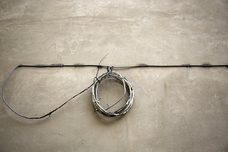 Old cables on facade stock photo. Image of ancient, electrical - 167435390
