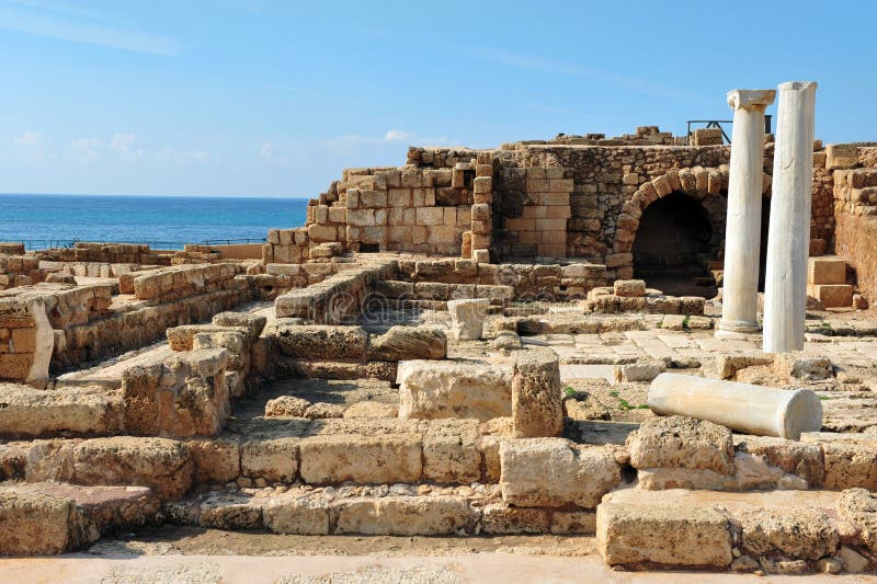Old Caesarea in Israel stock image. Image of caesarea - 27293045