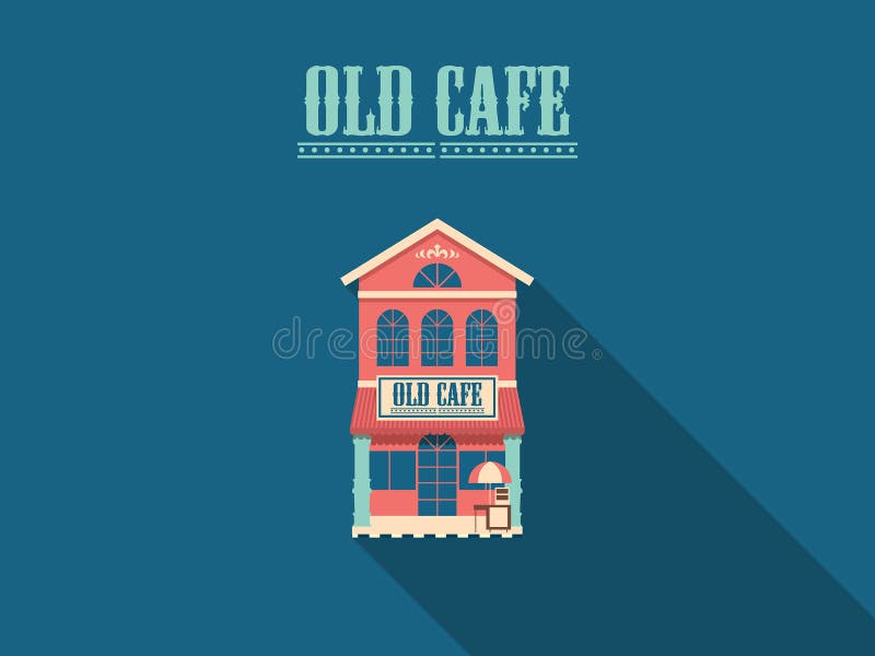 Old Cafe stock vector. Illustration of exterior, ornament - 62020170