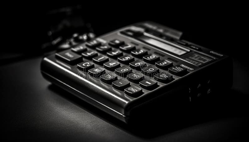 Old Calculator Balances Finances in Modern Office Generated by AI Stock ...