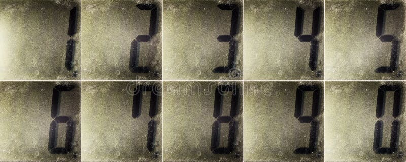 Old Calculator Display with Numbers Stock Image - Image of multi, life ...