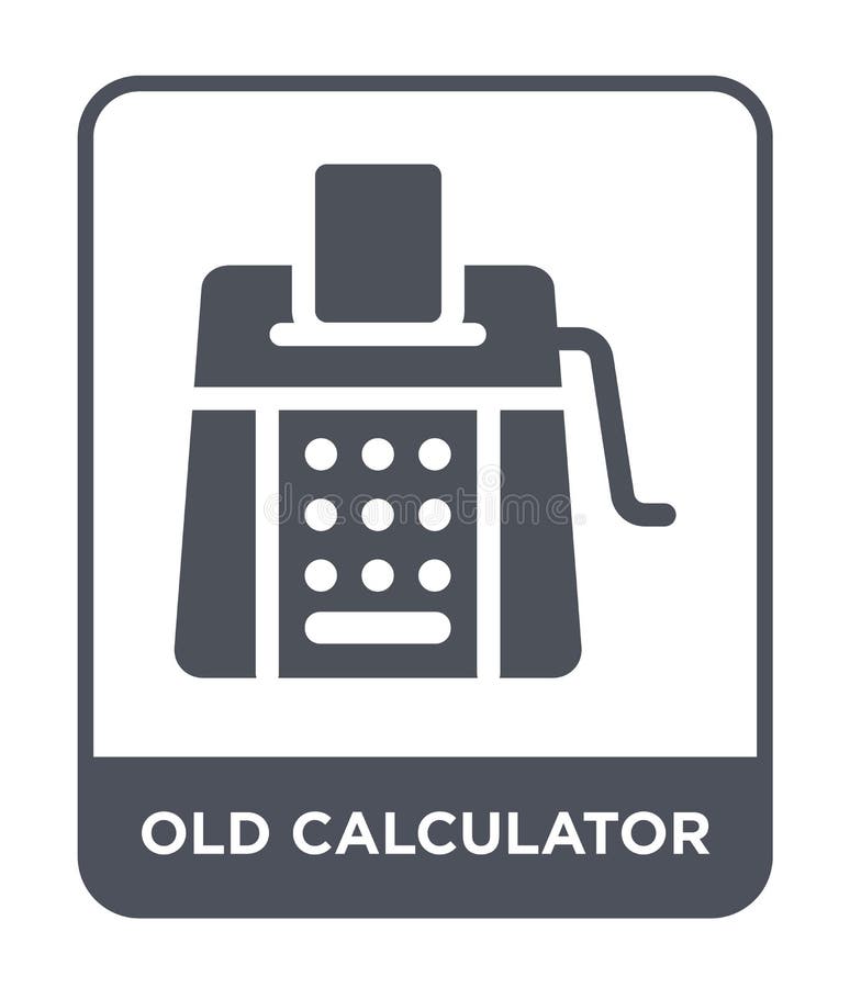 Old Calculator Icon in Trendy Design Style. Old Calculator Icon ...