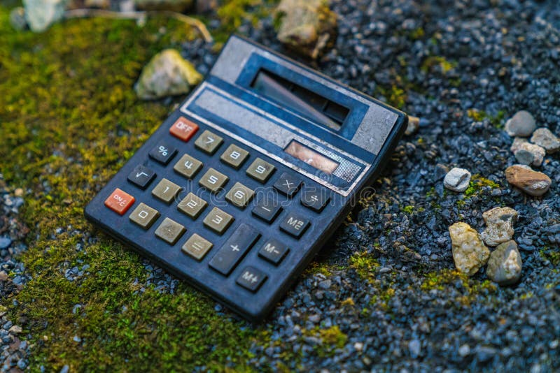 An old calculator stock image. Image of button, budget - 143797315