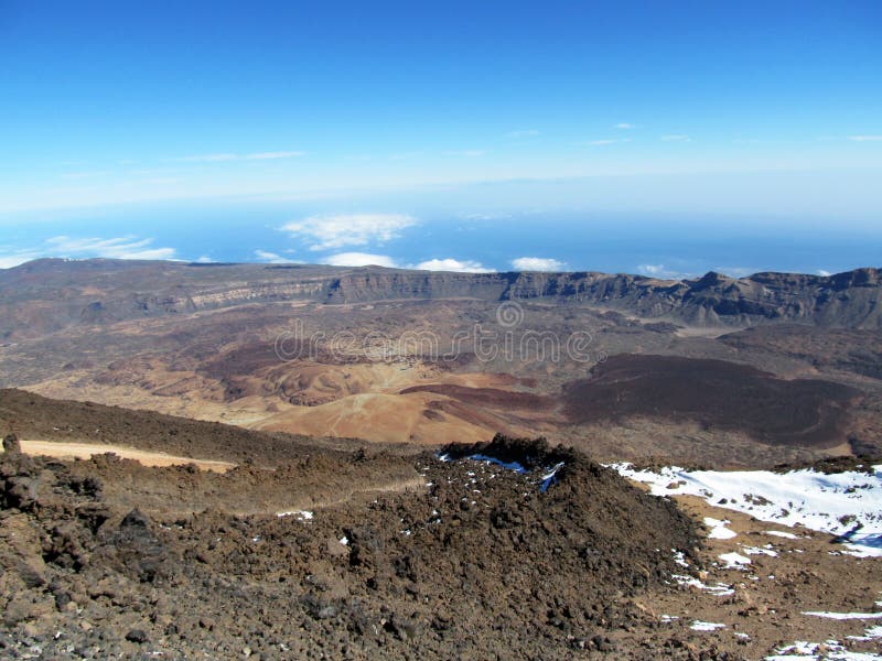 Old Caldera of Teide Volcano Stock Image - Image of volcanic, canary ...