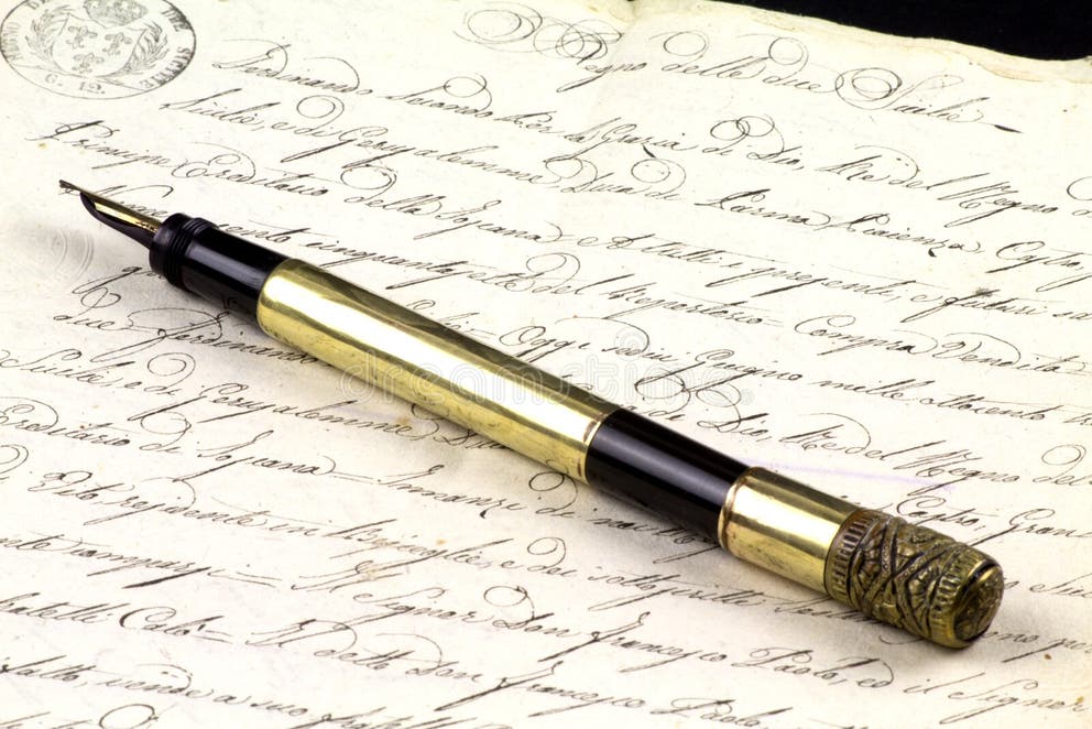 Old calligraphy stock photo. Image of words, paper, word - 25278216