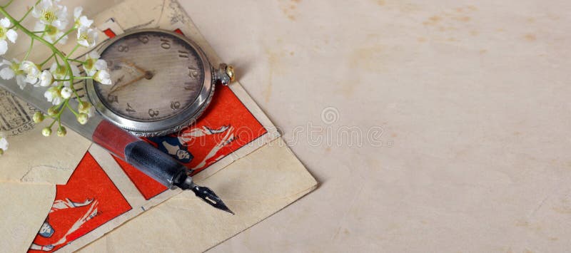 Old calligraphy pen stock photo. Image of poesy, postage - 10781018