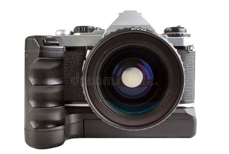 Old camera stock photo. Image of 35mm, lens, black, zoom - 21893614