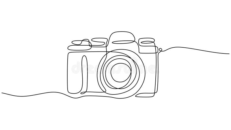 Camera One Line Drawing Simple Stock Illustrations – 208 Camera One ...