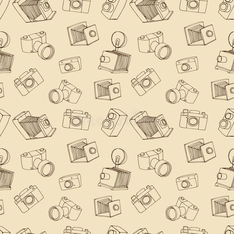 Old camera pattern stock vector. Illustration of photographic - 44178549