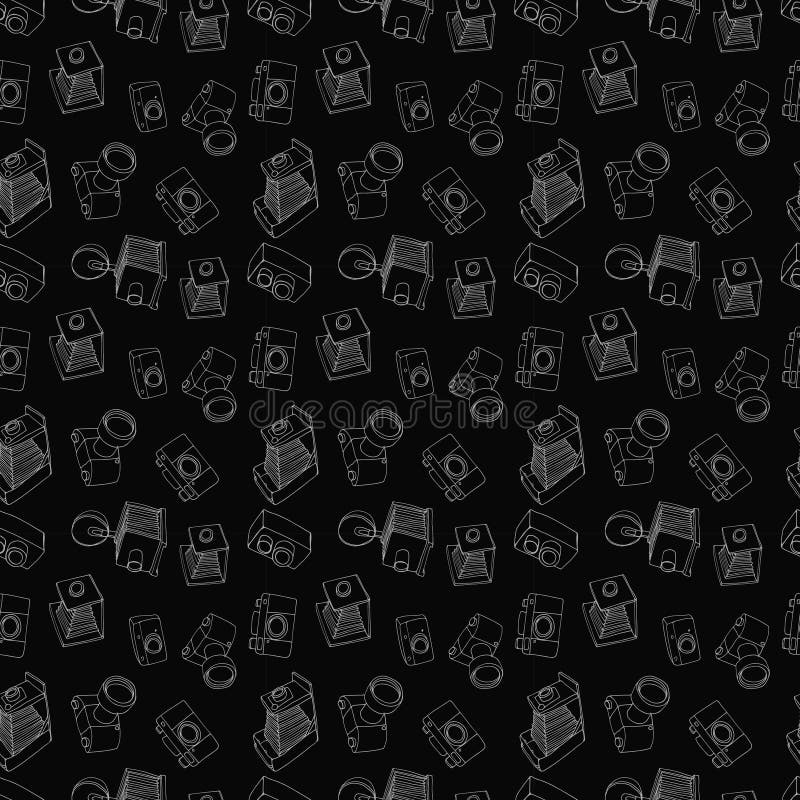 Old camera pattern stock vector. Illustration of photographic - 44178549