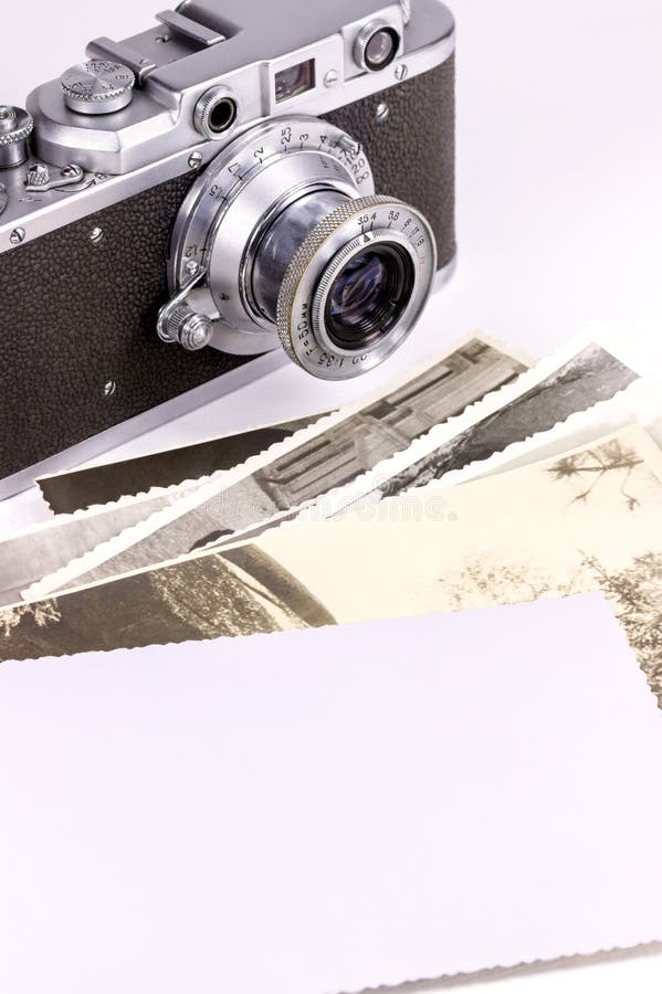 Old camera and photo stock photo. Image of lens, weathered - 27907490